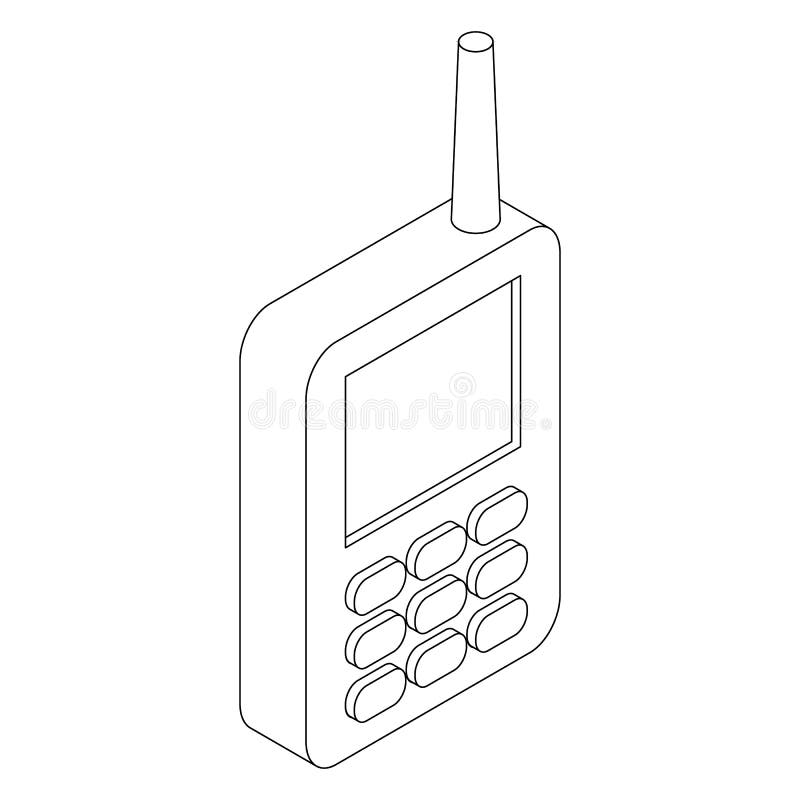 Portable Handheld Radio Icon, Isometric 3d Style Stock Vector ...