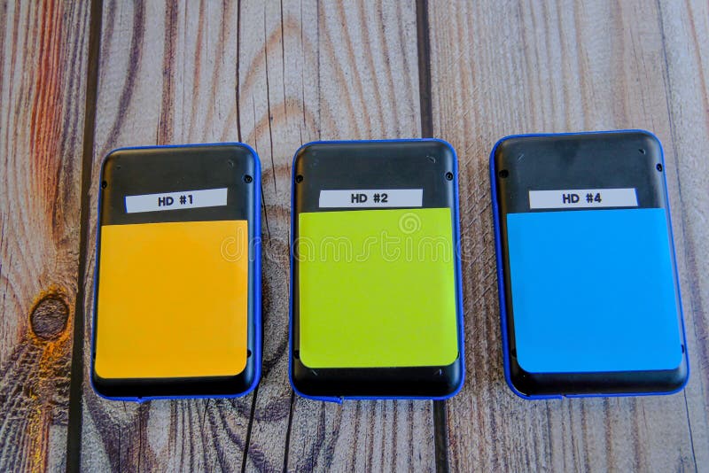 Portable Hard Disk Data Drives for Data Backup Stock Image - Image of ...