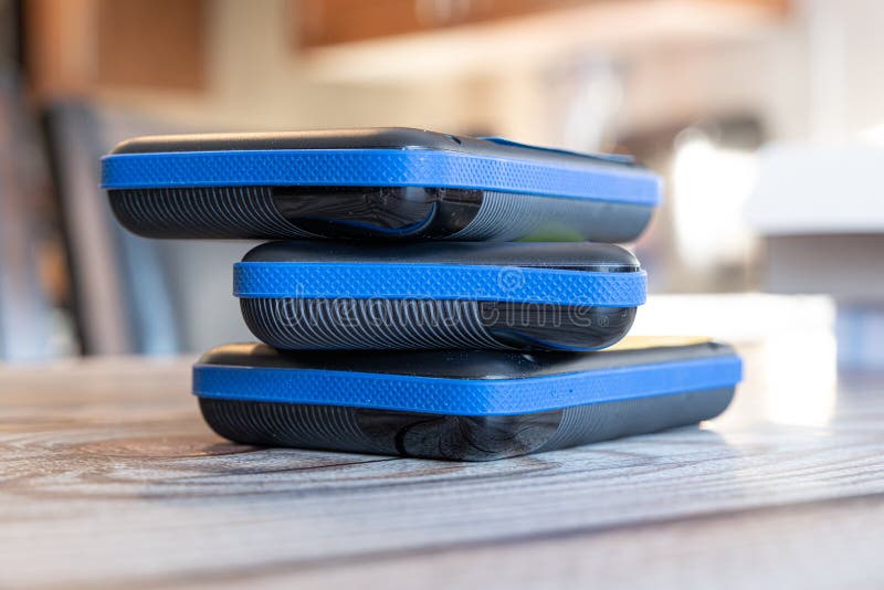 Portable Hard Disk Data Drives for Data Backup Stock Image - Image of ...