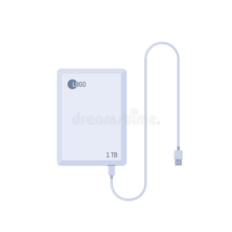 Portable Hard Disk Drive with USB Cable. External HDD. Memory Drive ...