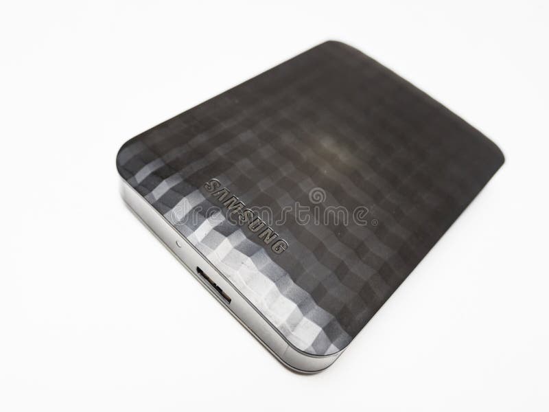 Portable Hard Disk Usb Samsung on White Background Editorial Stock ...