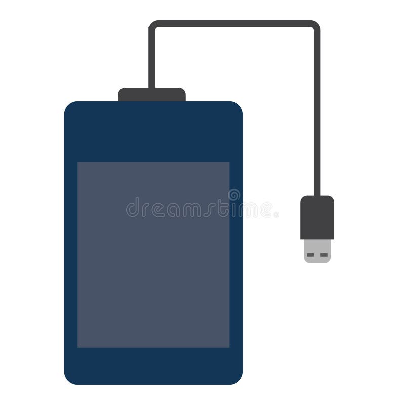 Portable hard drive stock illustration. Illustration of mobile - 76275395