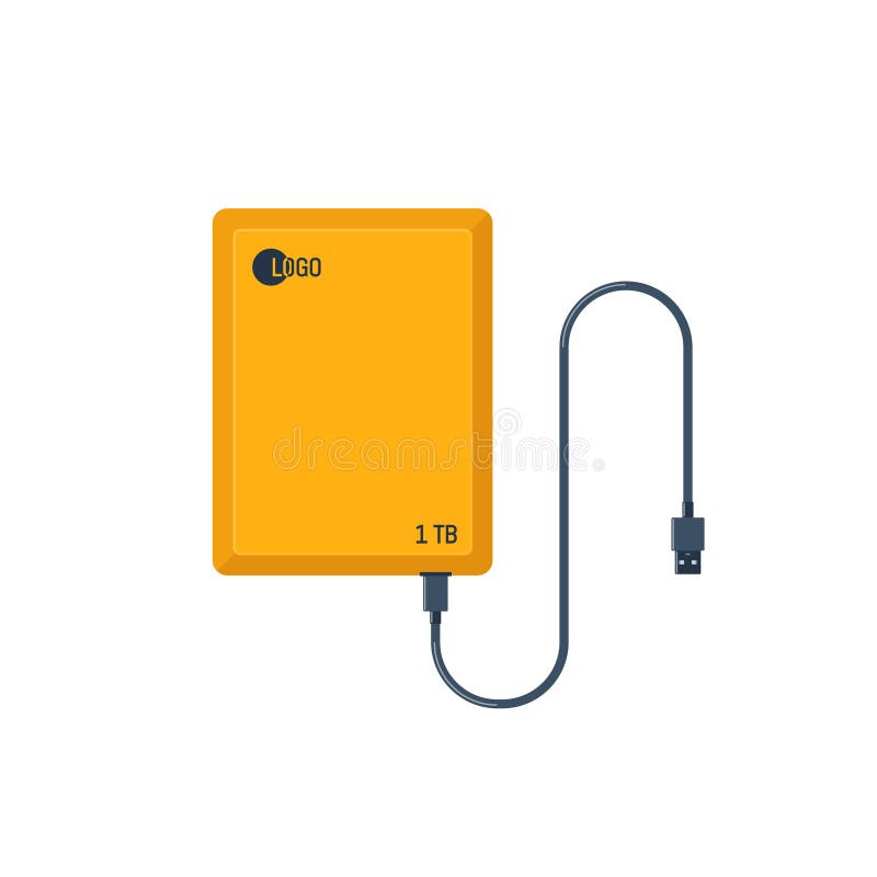 Portable HDD. External Hard Disk Drive with USB Cable. Memory Drive ...