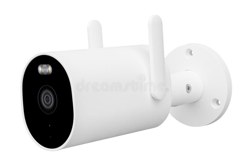 Portable Home Security Camera Isolated on White Background with ...