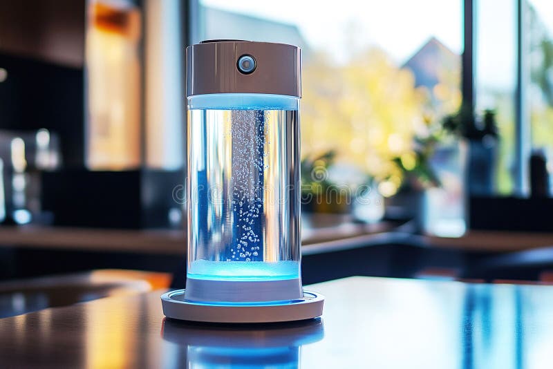 Portable Hydrogen Water Generator Stock Illustration - Illustration of ...