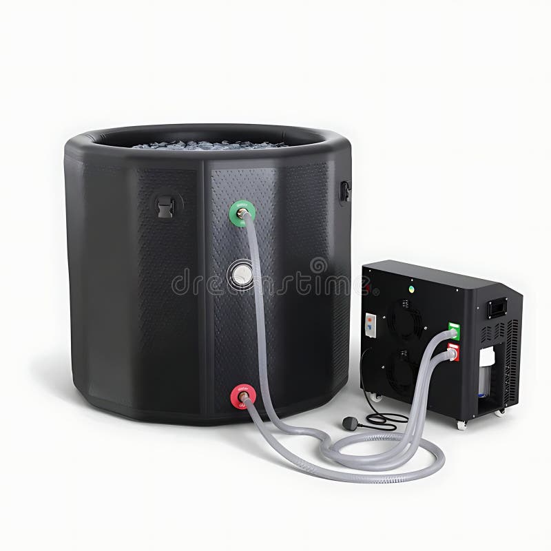 Portable Ice Bath System with Temperature Control Unit Stock ...
