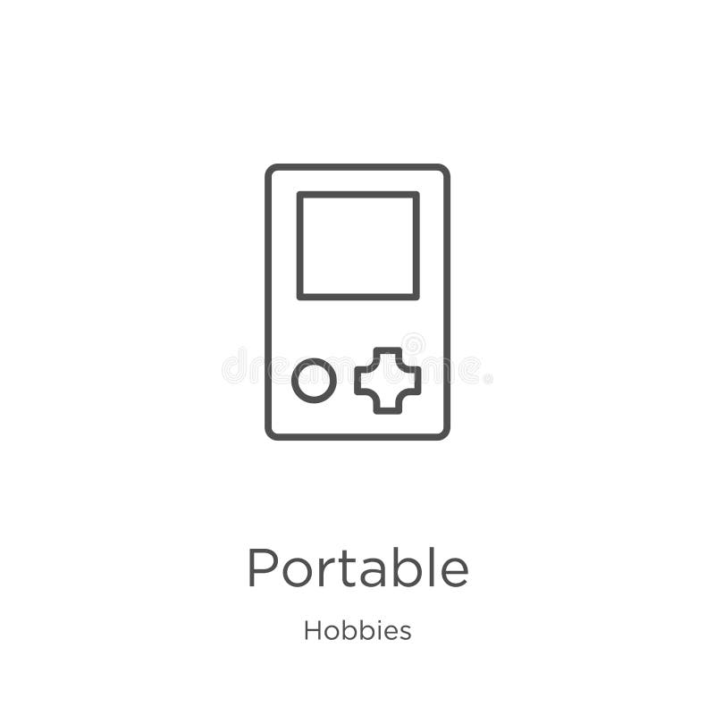 Portable Icon Vector from Hobbies Collection. Thin Line Portable ...