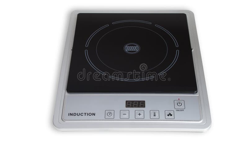Portable induction cooker. stock image. Image of desktop - 91850181