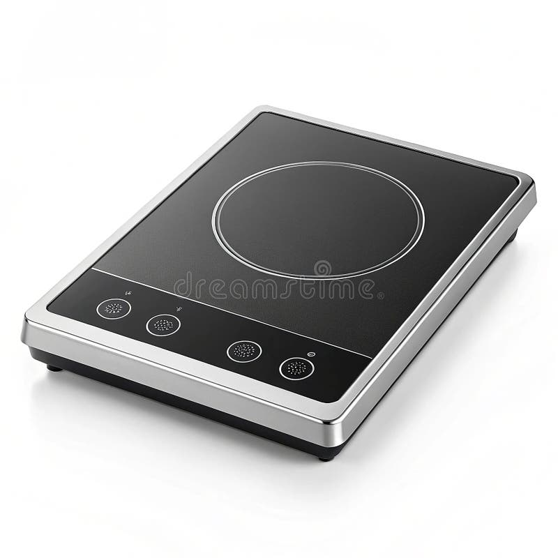 Portable Induction Cooktop with Touch Control Stock Illustration ...