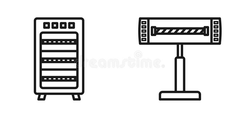 Portable Infrared Space Heater Icon Stock Vector - Illustration of ...