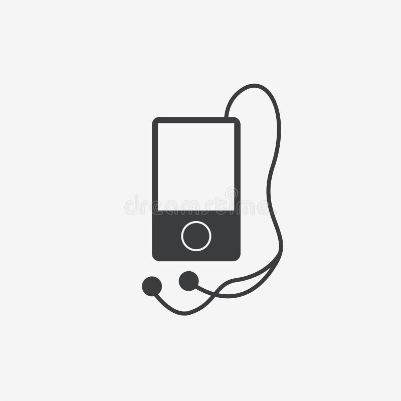 Portable Media Player Vector Icon Stock Vector - Illustration of design ...