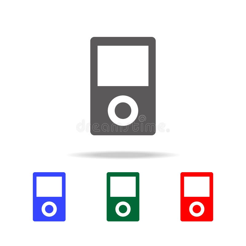 Portable Media Player Icon. Elements in Multi Colored Icons for Mobile ...