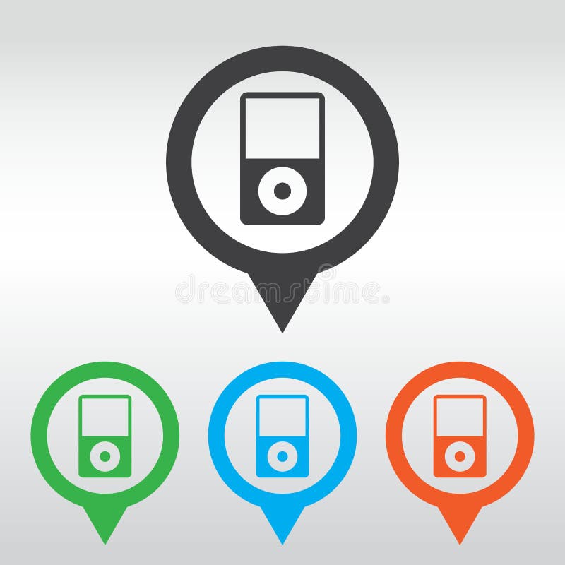 Portable Media Player Icon. Flat Design Style Editorial Image ...