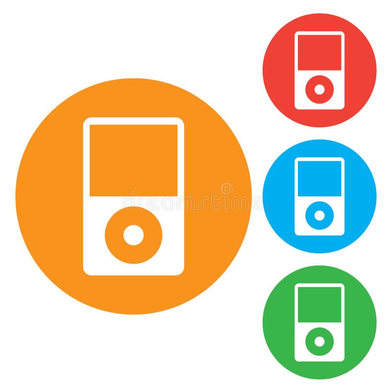 Portable Media Player Icon. Flat Design Style Editorial Image ...