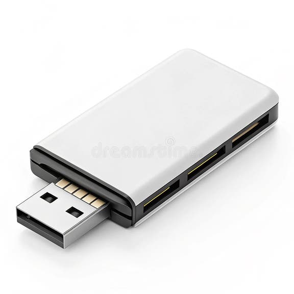 Portable Memory Card Reader for Data Transfer Stock Illustration ...