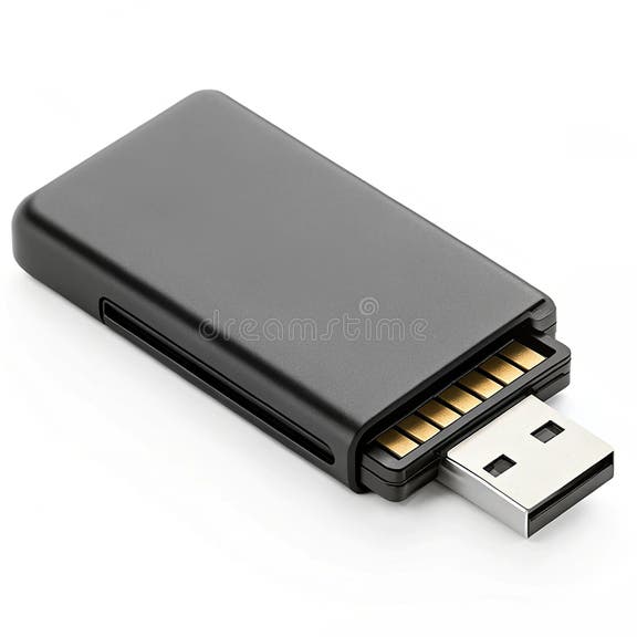 Portable Memory Card Reader for Data Transfer Stock Illustration ...