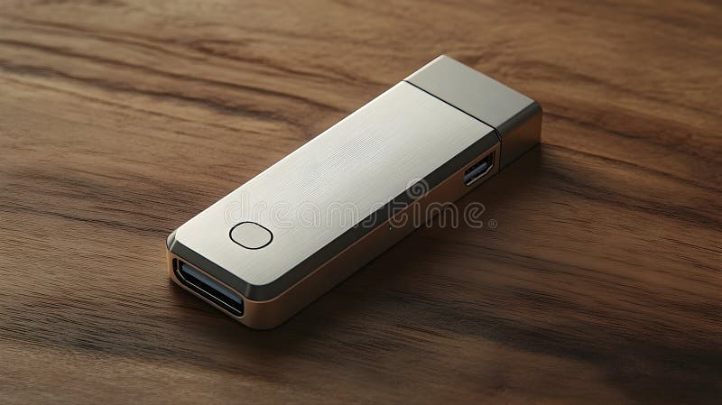 Sleek USB-C Hub Device stock illustration. Illustration of portable ...