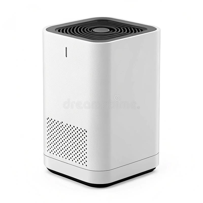 Portable Mini Air Purifier Isolated on White Stock Illustration ...