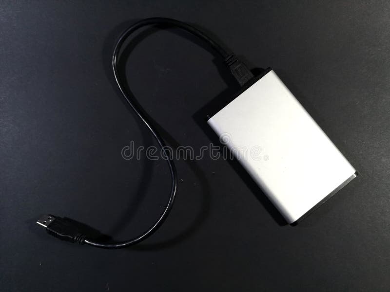 Portable and Mobile External Hard Drive or Hard Disk HDD Isolate Stock ...