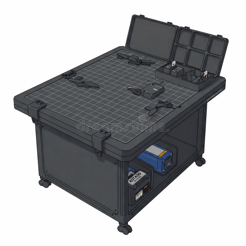 Portable Modular Maintenance Platform Stock Illustration - Illustration ...