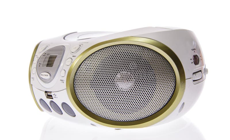 Portable MP3, CD, DVD Audio. Isolated Stock Photo - Image of record ...