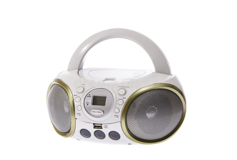 Portable MP3, CD, DVD Audio. Isolated Stock Image - Image of button ...