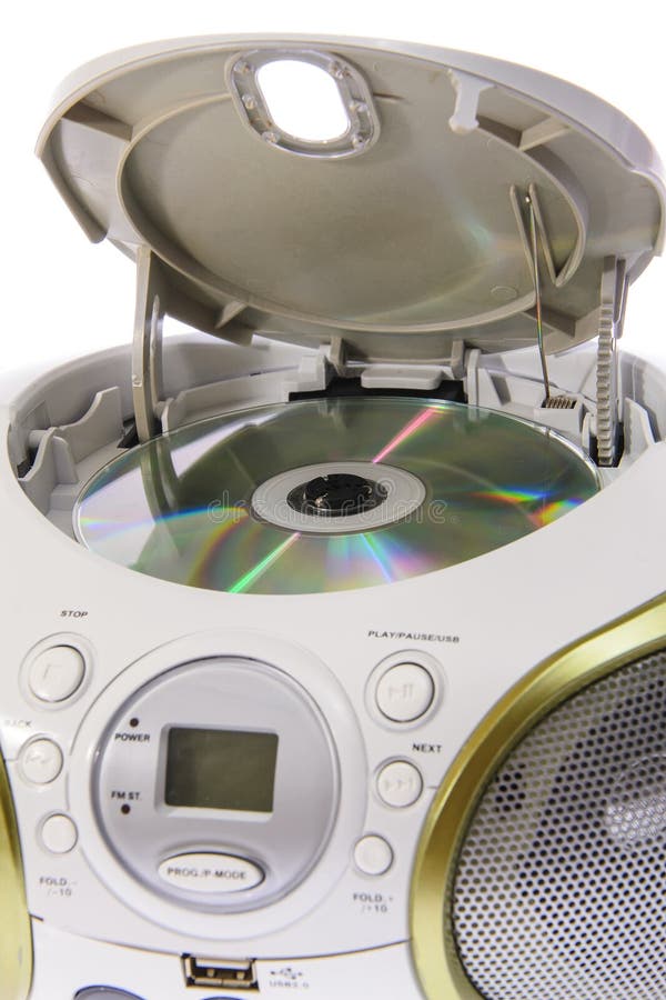 Portable MP3, CD, DVD Audio. Isolated Stock Image - Image of playing ...