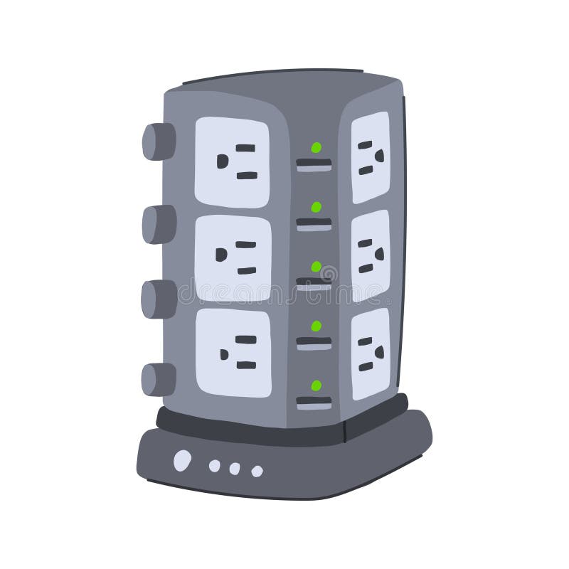 Portable Multi Device Charging Station Cartoon Vector Illustration ...