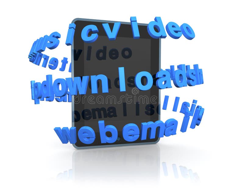 Portable multimedia device stock illustration. Illustration of internet ...