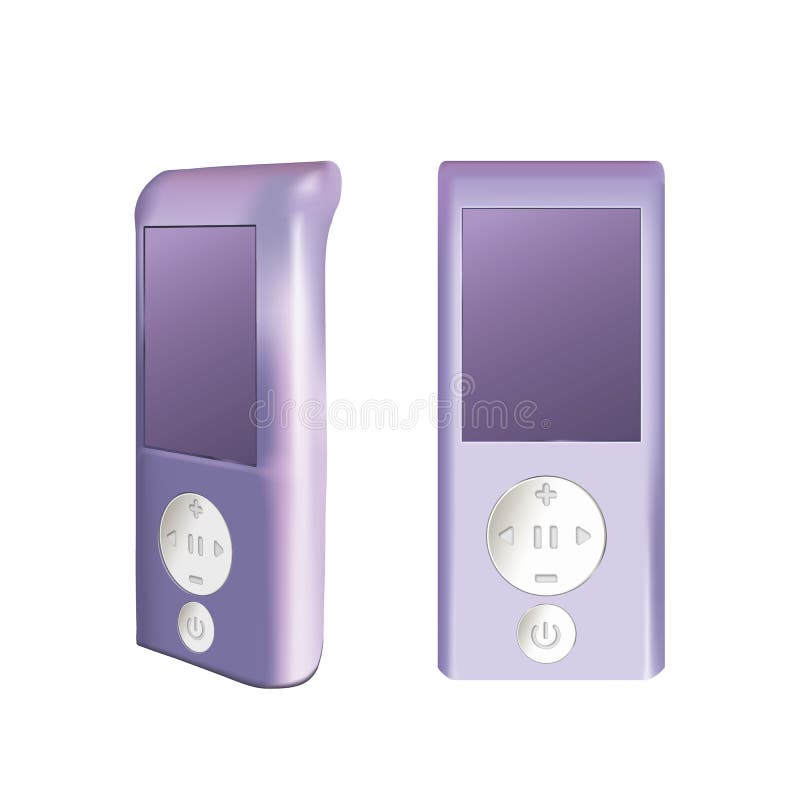 A Portable Music Player on a White Background is Also Known As a ...