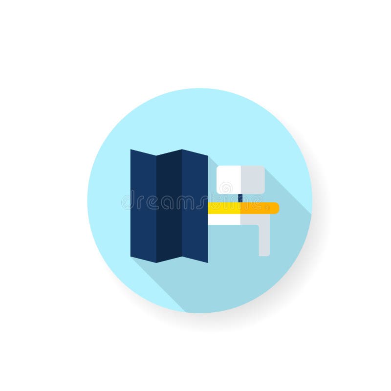 Portable Office Walls Flat Icon Stock Illustration - Illustration of ...
