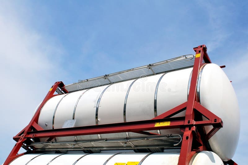 Portable Oil and Chemical Storage Tanks Stock Photo - Image of chimney ...