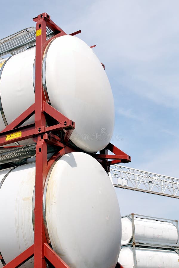Portable Oil and Chemical Storage Tanks Stock Photo - Image of ...