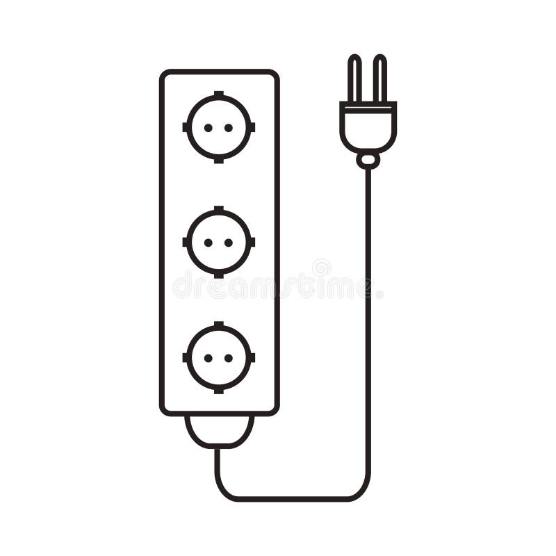 Portable Outlet Electrical Socket. Vector Illustration Decorative ...
