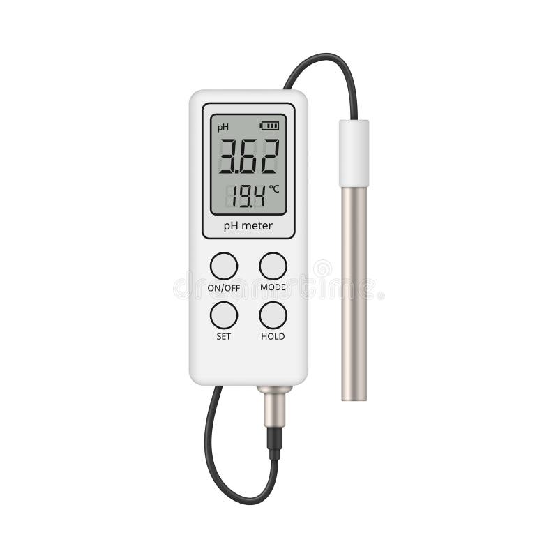 Portable pH tester. stock vector. Illustration of gauge - 245732451