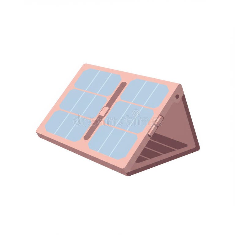 Portable Pink Solar Panel for Renewable Energy Stock Illustration ...