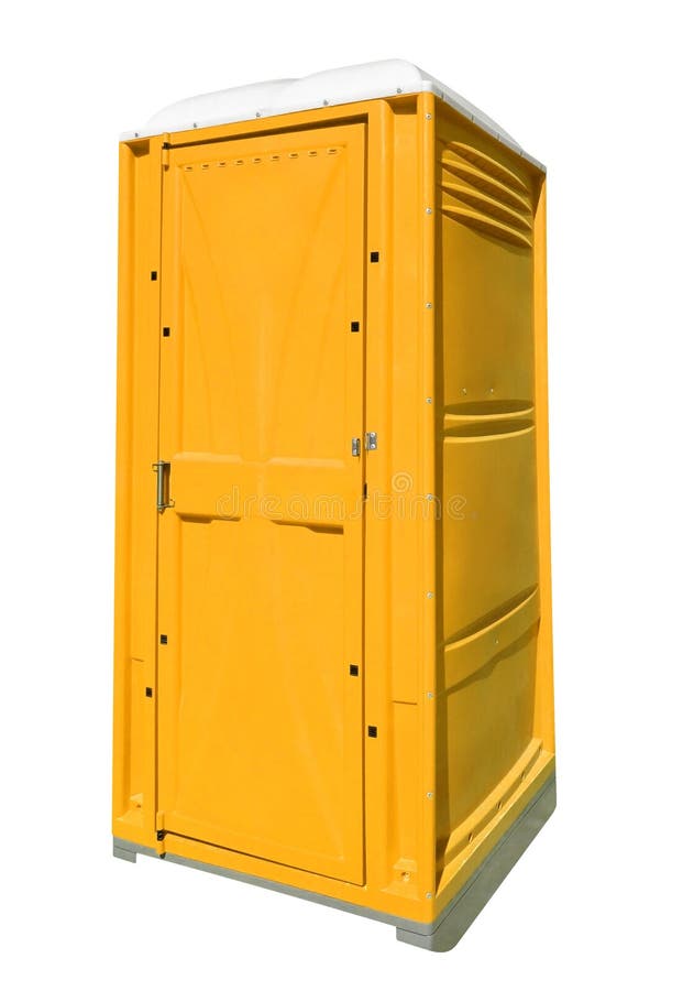 Portable Yellow Dumpster on a Trailer in a Homes Driveway Stock Photo ...