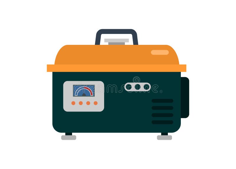 Portable Power Generator Engine. Simple Flat Illustration Stock Vector ...