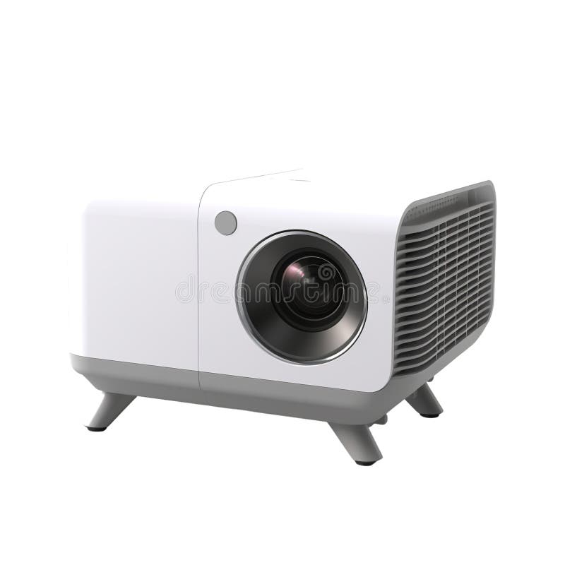 Portable Projector Against Transparent Background Stock Illustration ...