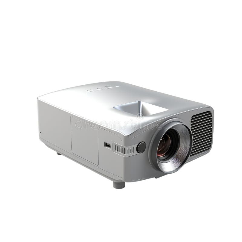 Portable Projector Against Transparent Background Stock Illustration ...