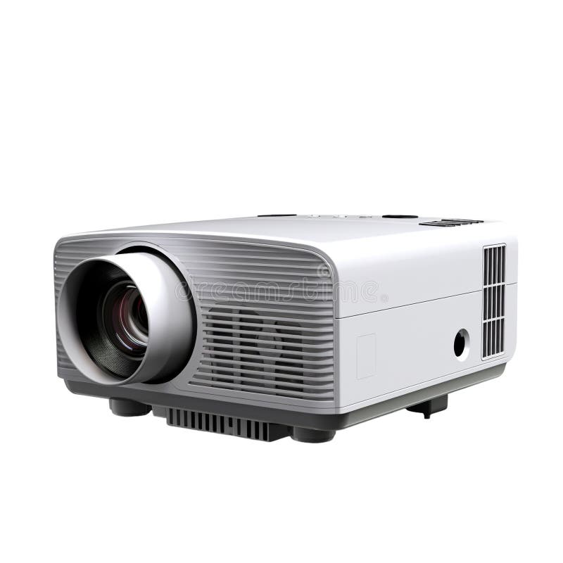 Portable Projector Against Transparent Background Stock Illustration ...