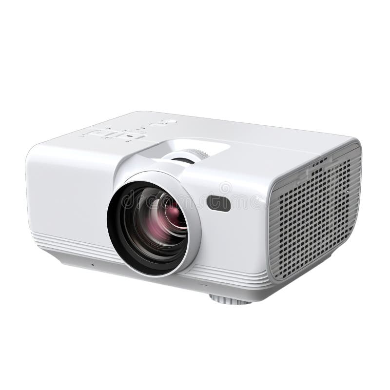 Portable Projector Against Transparent Background Stock Illustration ...