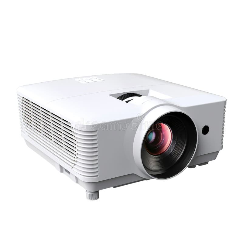 Portable Projector Against Transparent Background Stock Illustration ...