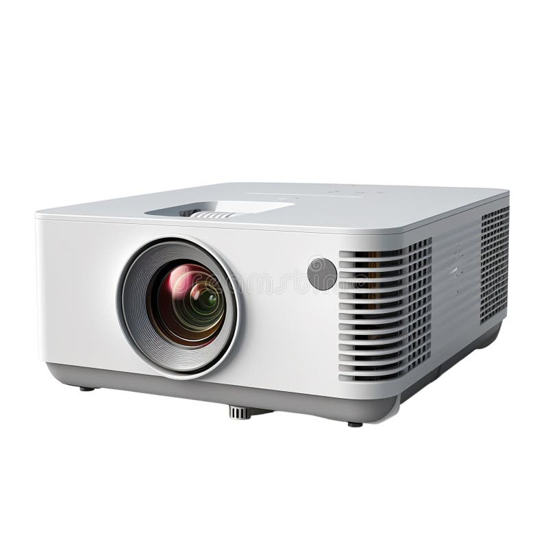 Portable Projector Against Transparent Background Stock Illustration ...