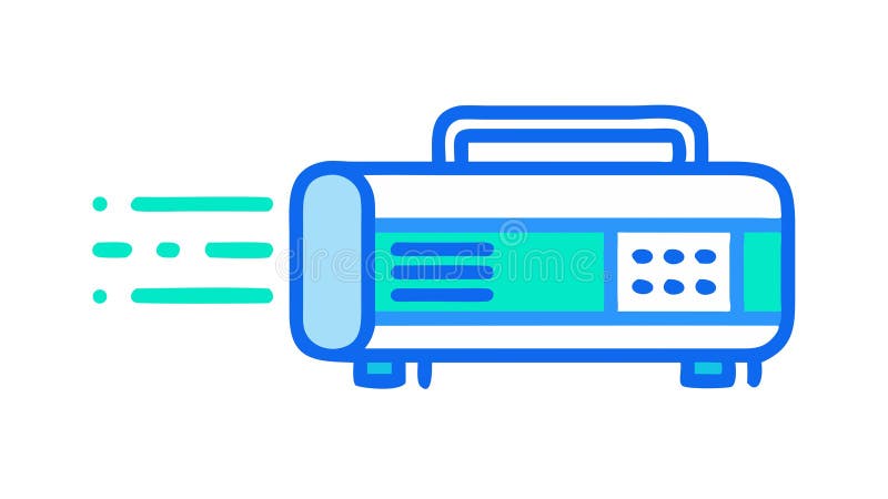 Portable Projector Device, Multimedia Presentation Tool, Vector Design ...