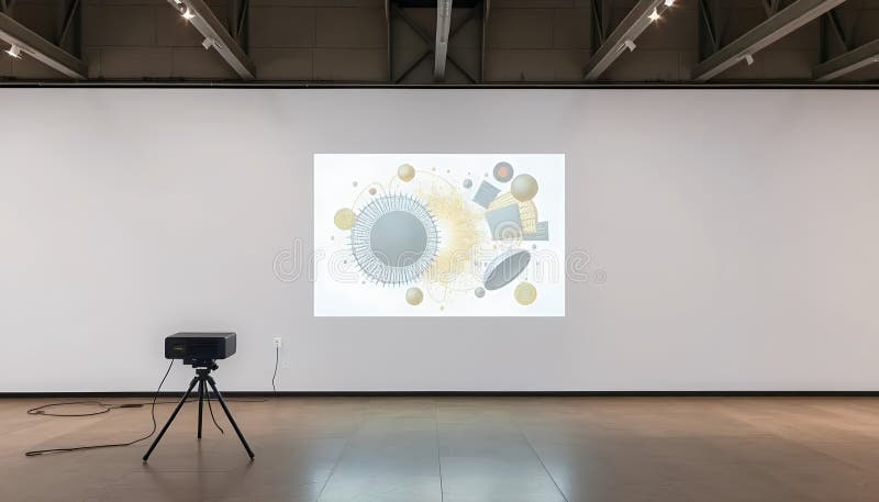 Portable Projector Displaying Dynamic Ai Generated Public Art ...