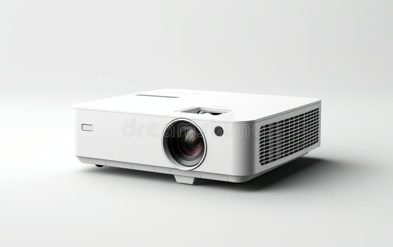 Portable Projector on White Stock Image - Image of business ...