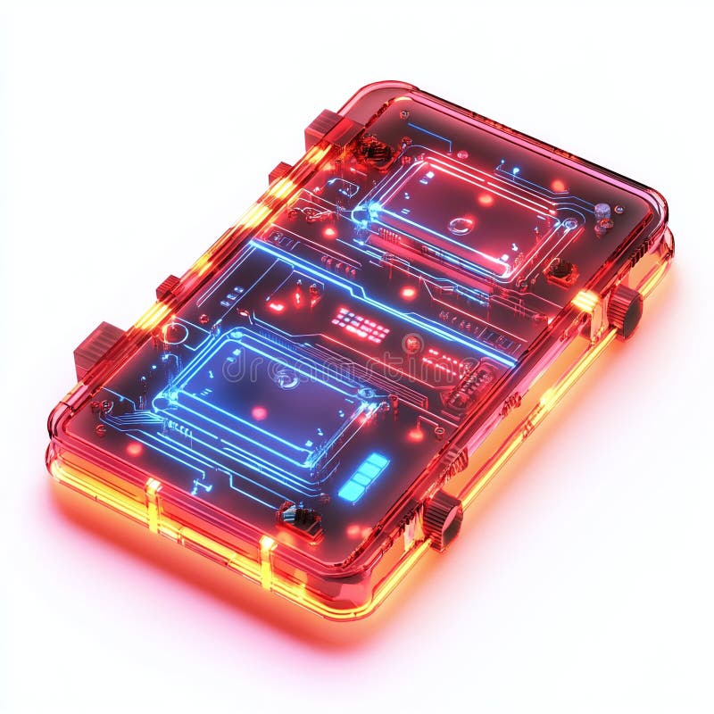 A Portable Quantum Computing Gadget Stock Illustration - Illustration ...