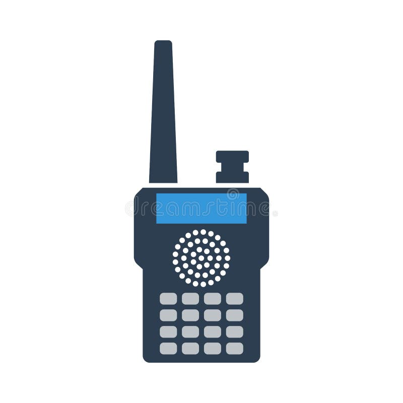 Portable Radio Icon stock vector. Illustration of transmitter - 194053291