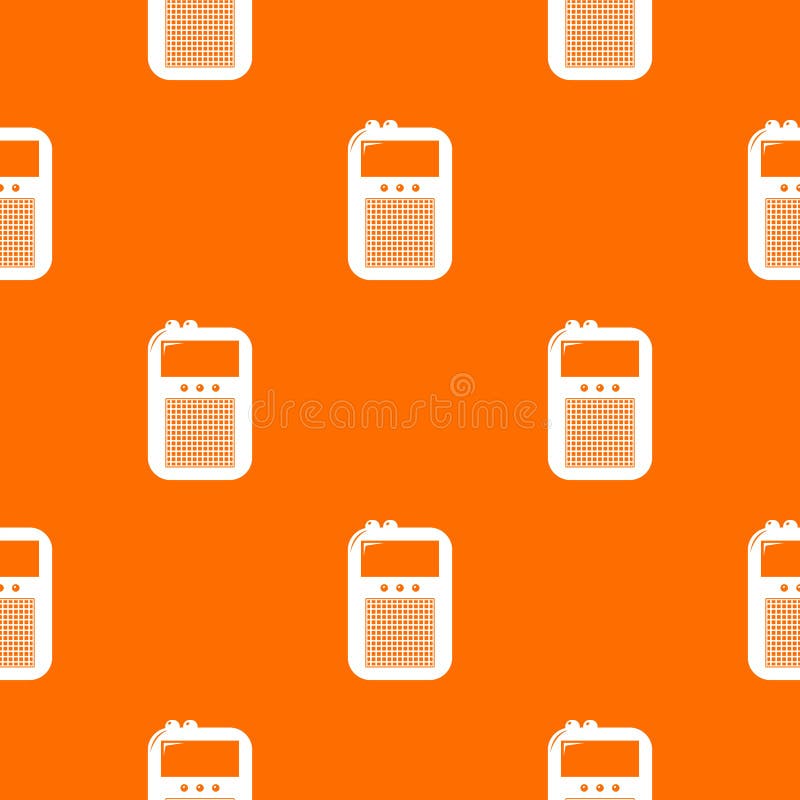 Portable Radio Pattern Vector Orange Stock Vector - Illustration of ...